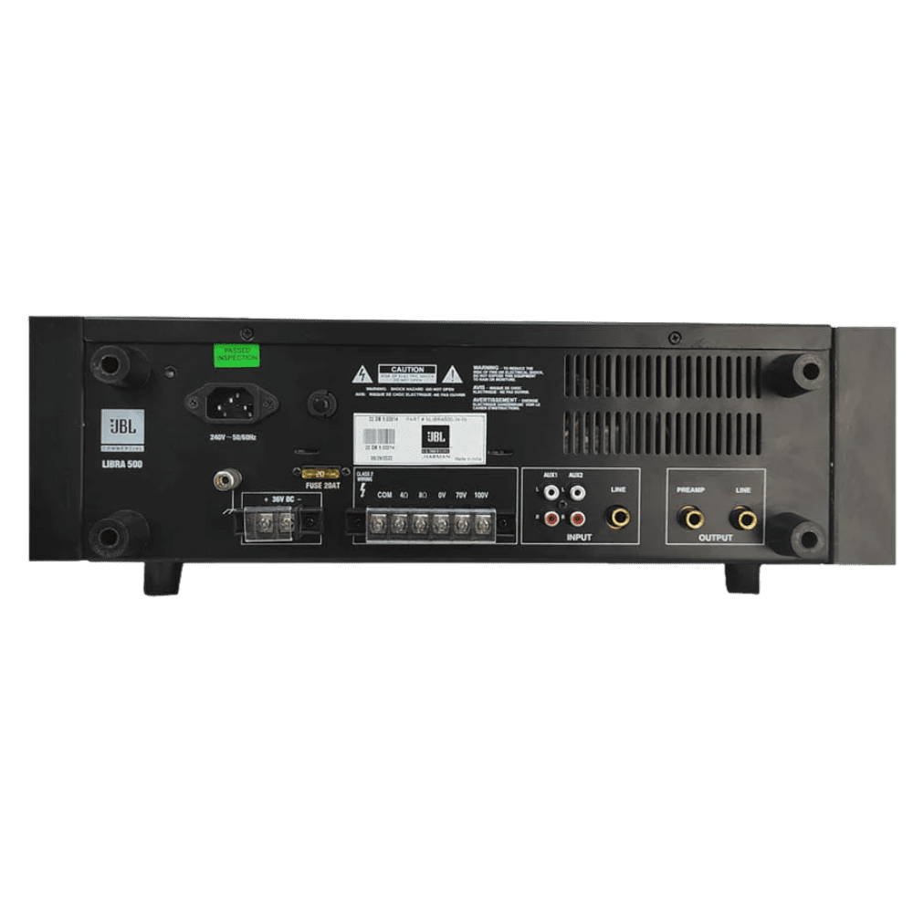 JBL Libra 500 Mixer Amplifier – 500W PA Mixer Amp With USB & DriveCore