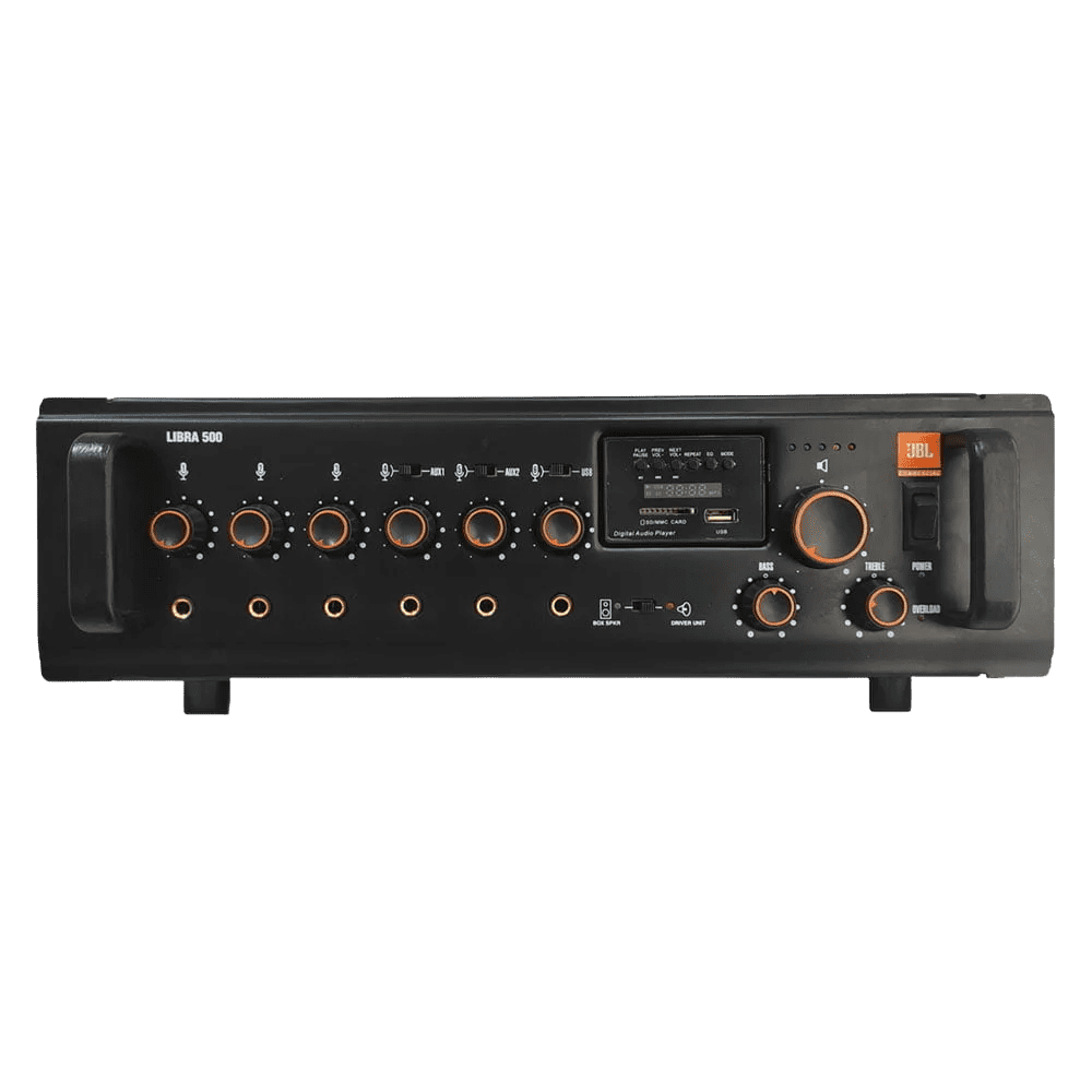 JBL Libra 500 Mixer Amplifier – 500W PA Mixer Amp With USB & DriveCore